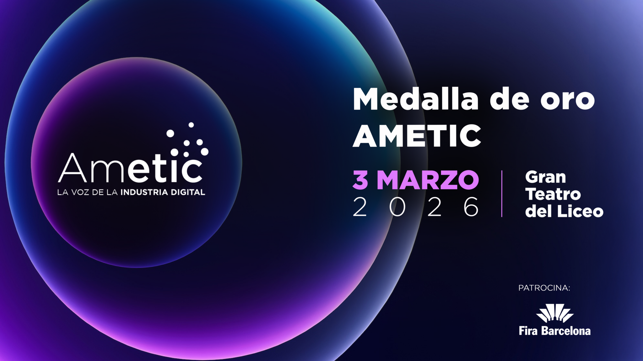 CENA ENTREGA DE LA MEDALLA DE ORO DE AMETIC 2026 – Ametic